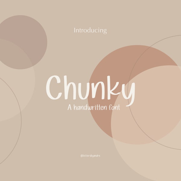 Chunky Handwritten Font - Etsy