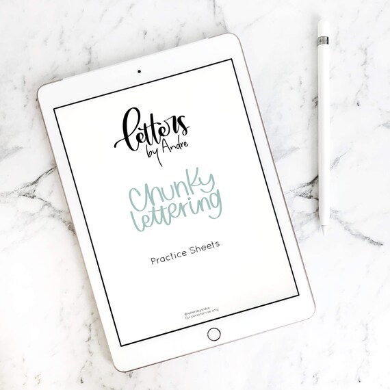 Lettersbyandre Chunky Lettering Workbook Lettering Workbook - Etsy
