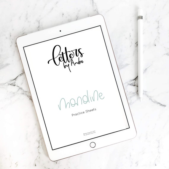 Lettersbyandre Monoline Workbook Lettering Workbook | Etsy