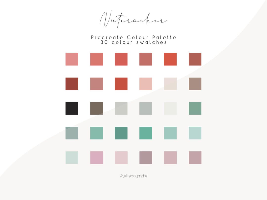 Nutcracker Procreate Color Palette | 30 Elegant and Festive Color ...