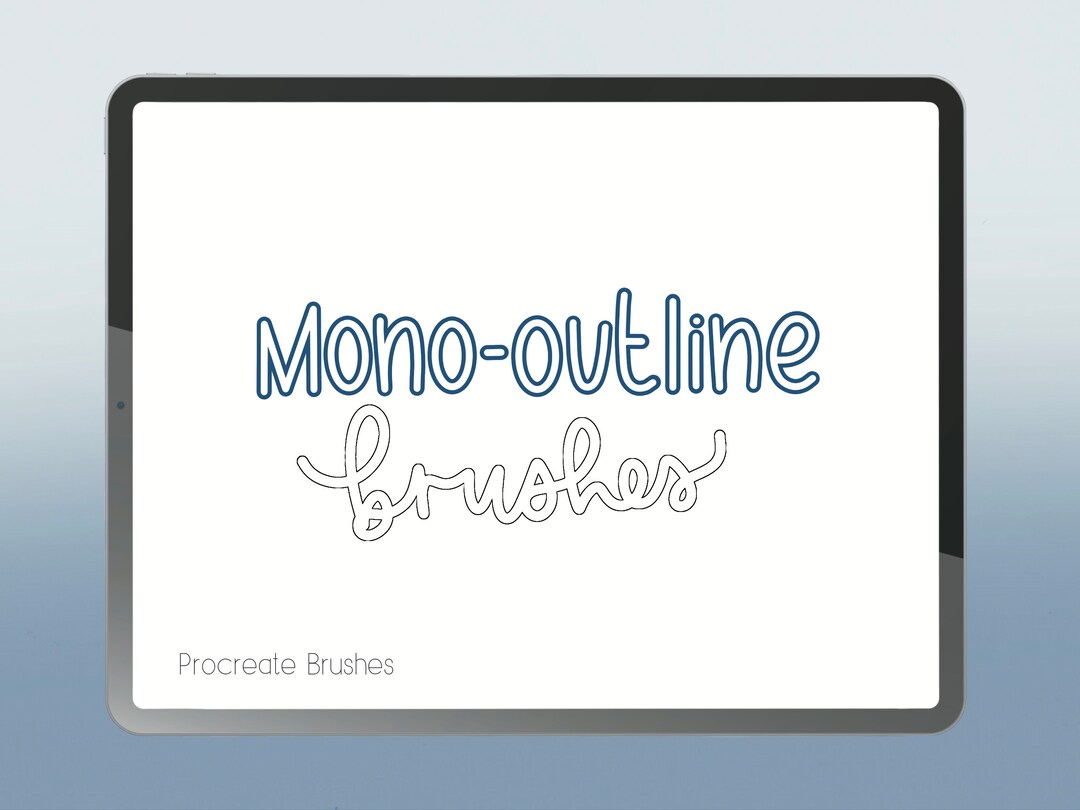 2 Procreate Brushes Monoline Outline Brush for Procreate on iPad ...