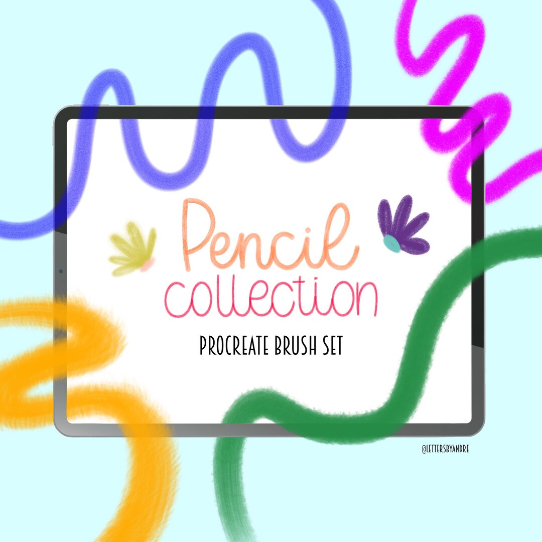 12 Procreate Brushes | Procreate Brush Bundle | Pencil Collection Brush ...