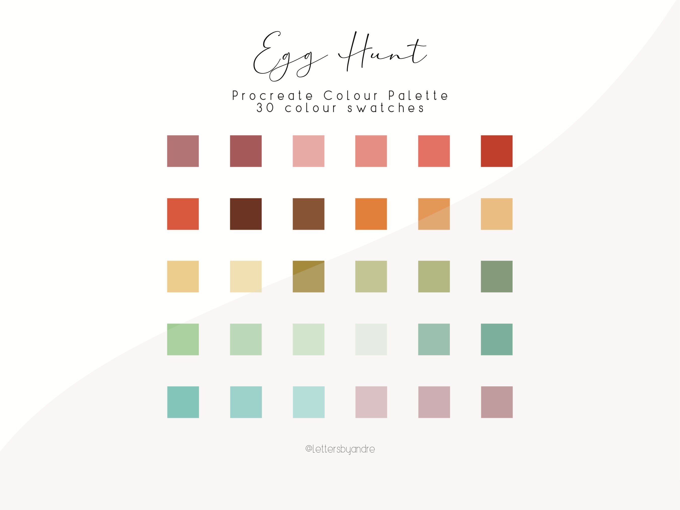 Procreate Color Palette Color Palette Digital Color Palette Color ...