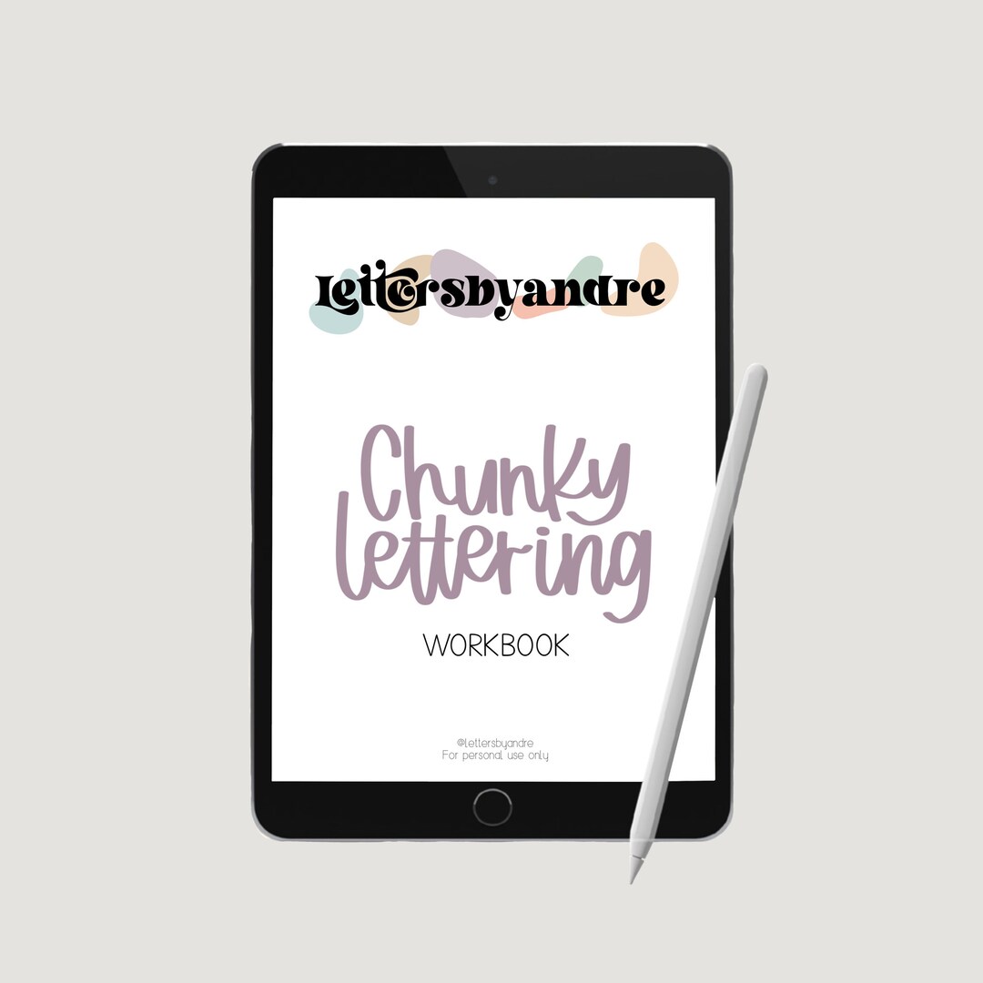 Lettersbyandre Chunky Lettering Workbook | Lettering Workbook ...