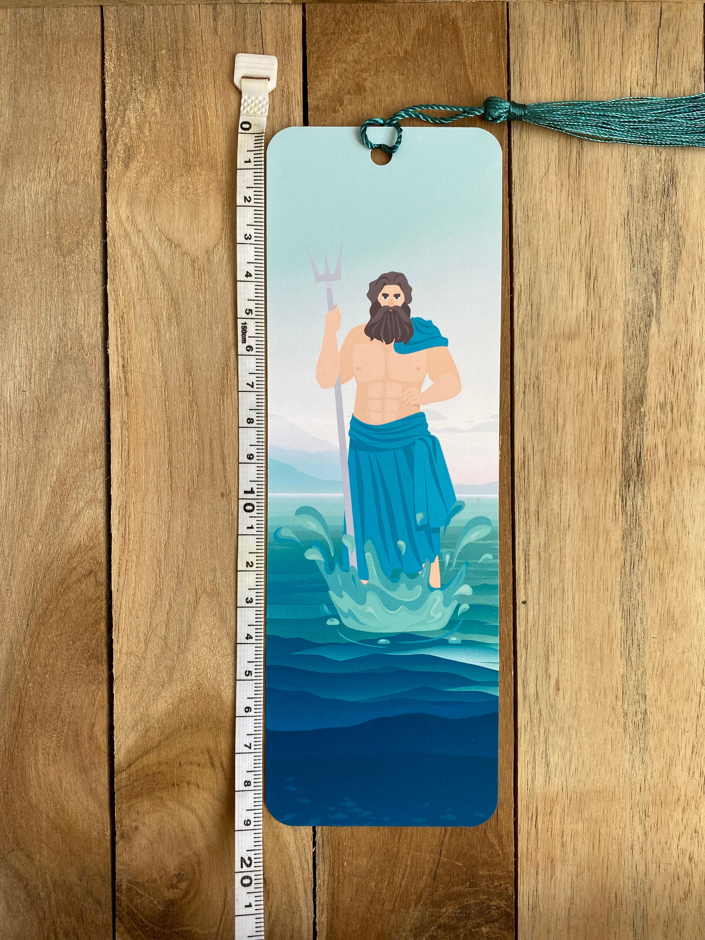 Bookmark Poseidon, Greek God of the Sea - Handmade - for Books and ...