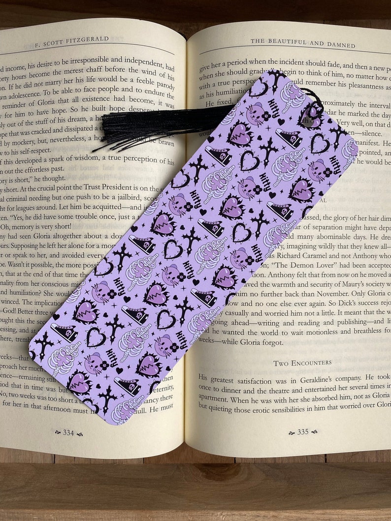 Bookmark Kitty Emo Handmade for Alternative Music Lovers - Etsy UK
