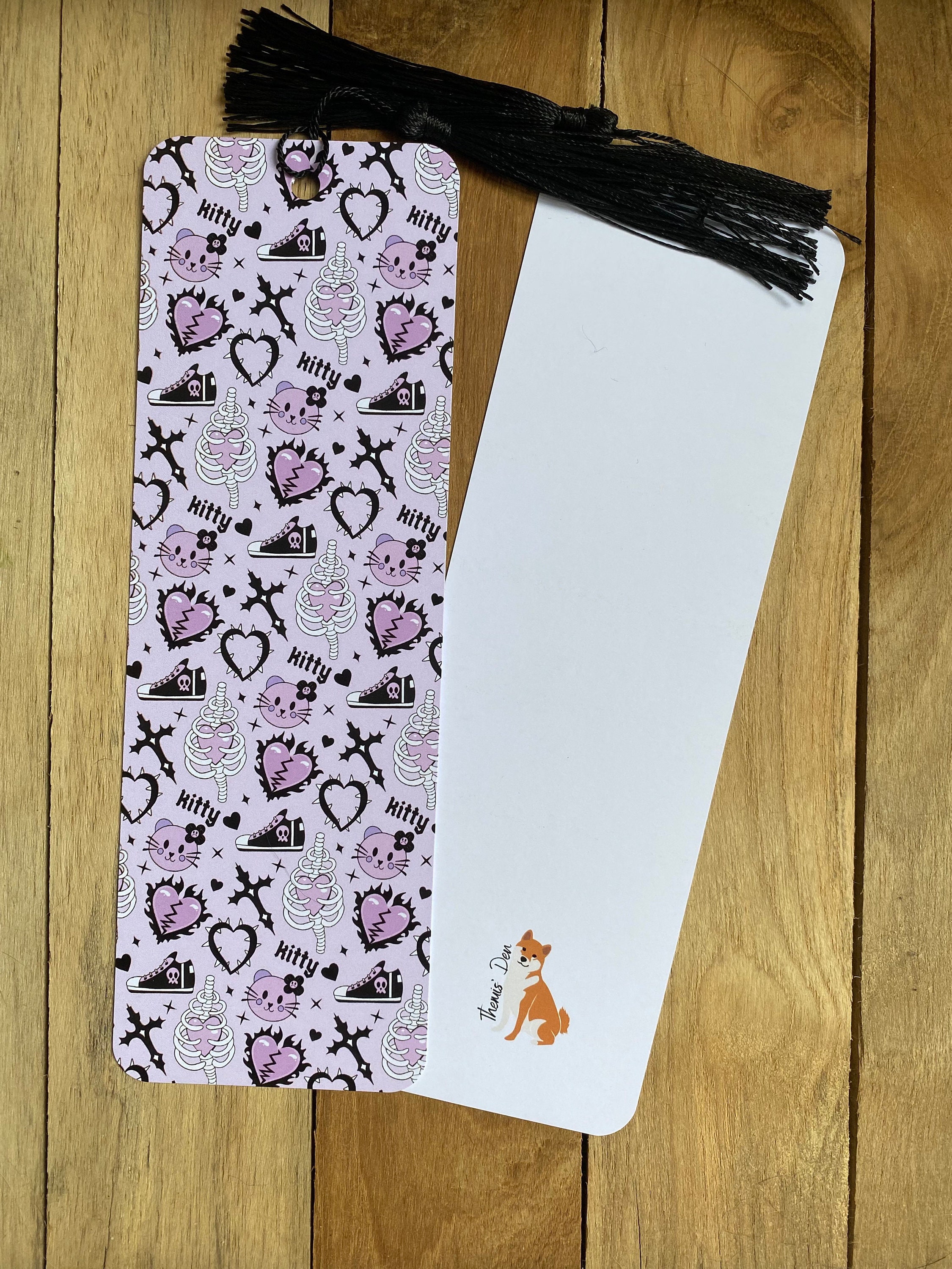 Bookmark Kitty Emo Handmade for Alternative Music Lovers - Etsy UK