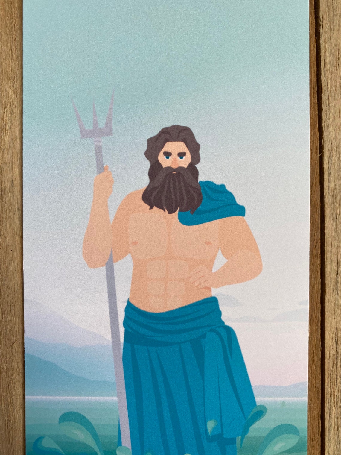 Bookmark Poseidon, Greek God of the Sea - Handmade - for Books and ...