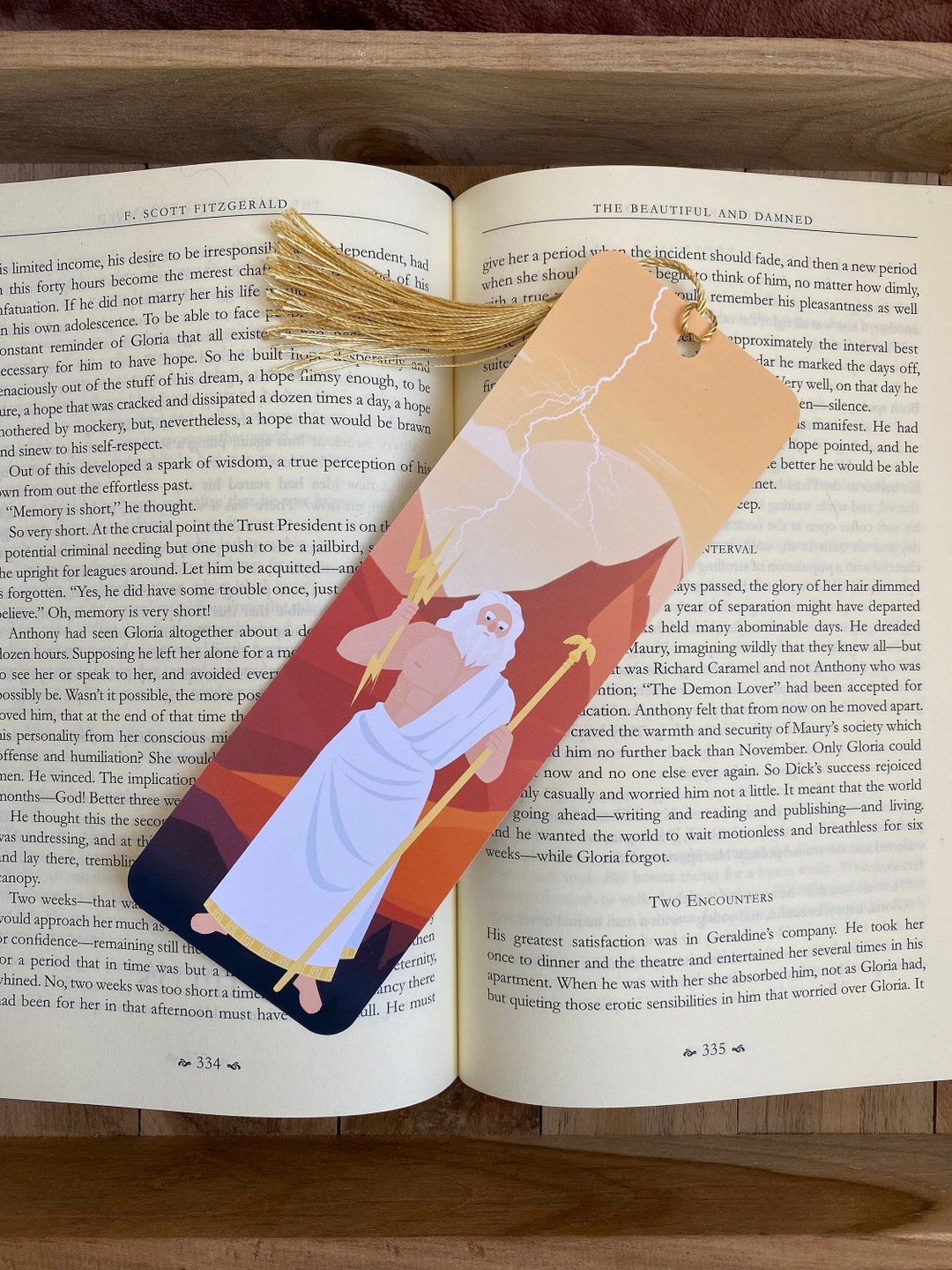 Bookmark Zeus, Greek King of Gods & God of Thunder - Handmade - for ...