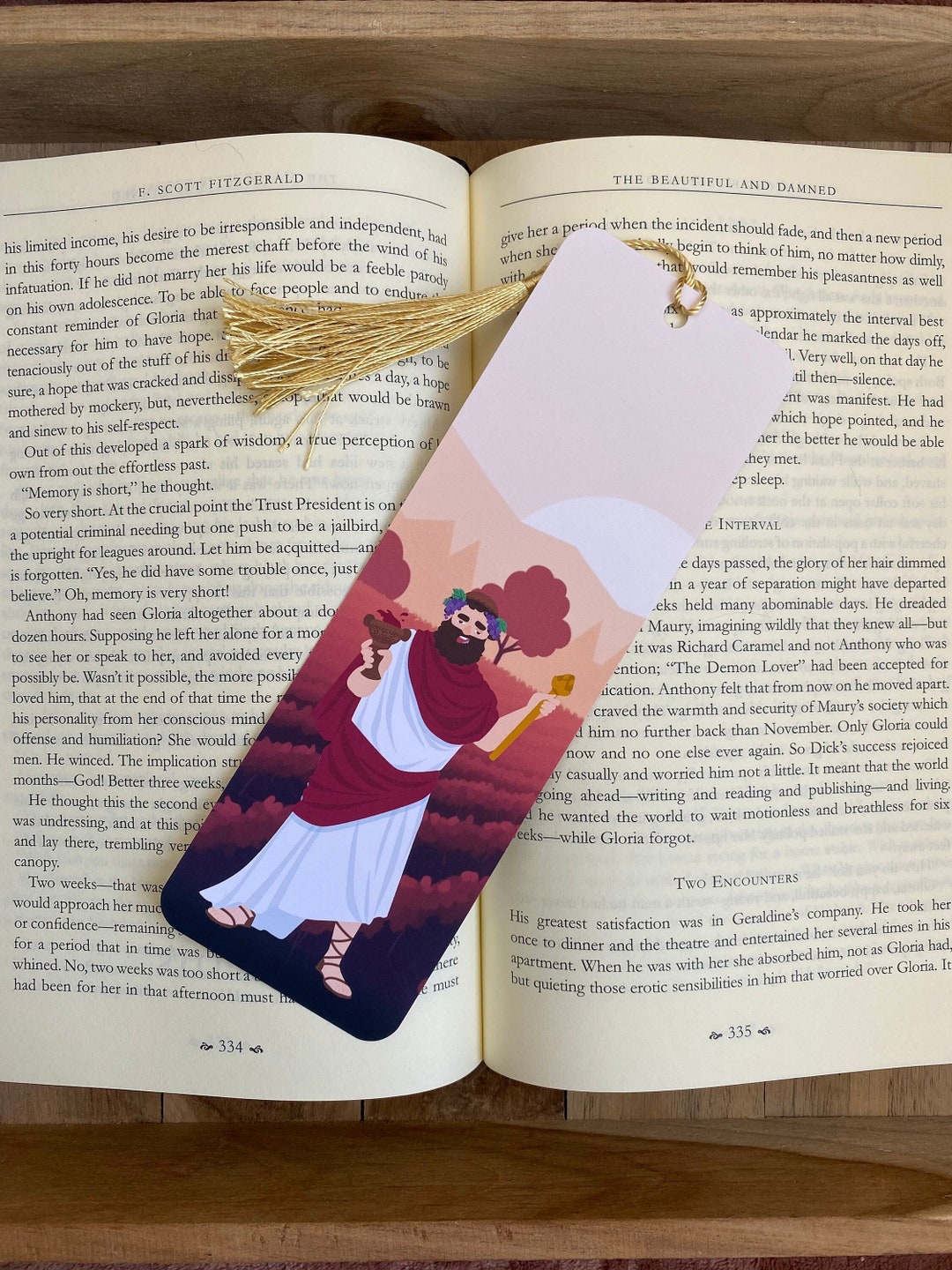 Bookmark Dionysus, Greek God of Wine - Handmade - for Books and ...