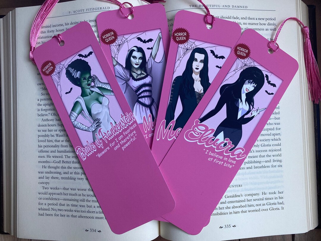 Bookmark Horror Queens Handmade for Book and Horrror Lovers - Etsy