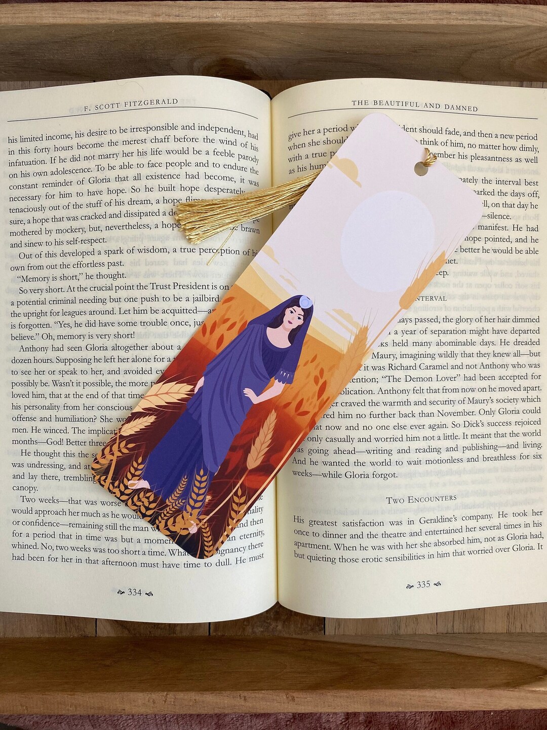 Bookmark Persephone, Greek Goddess of Spring - Handmade - for Books and ...