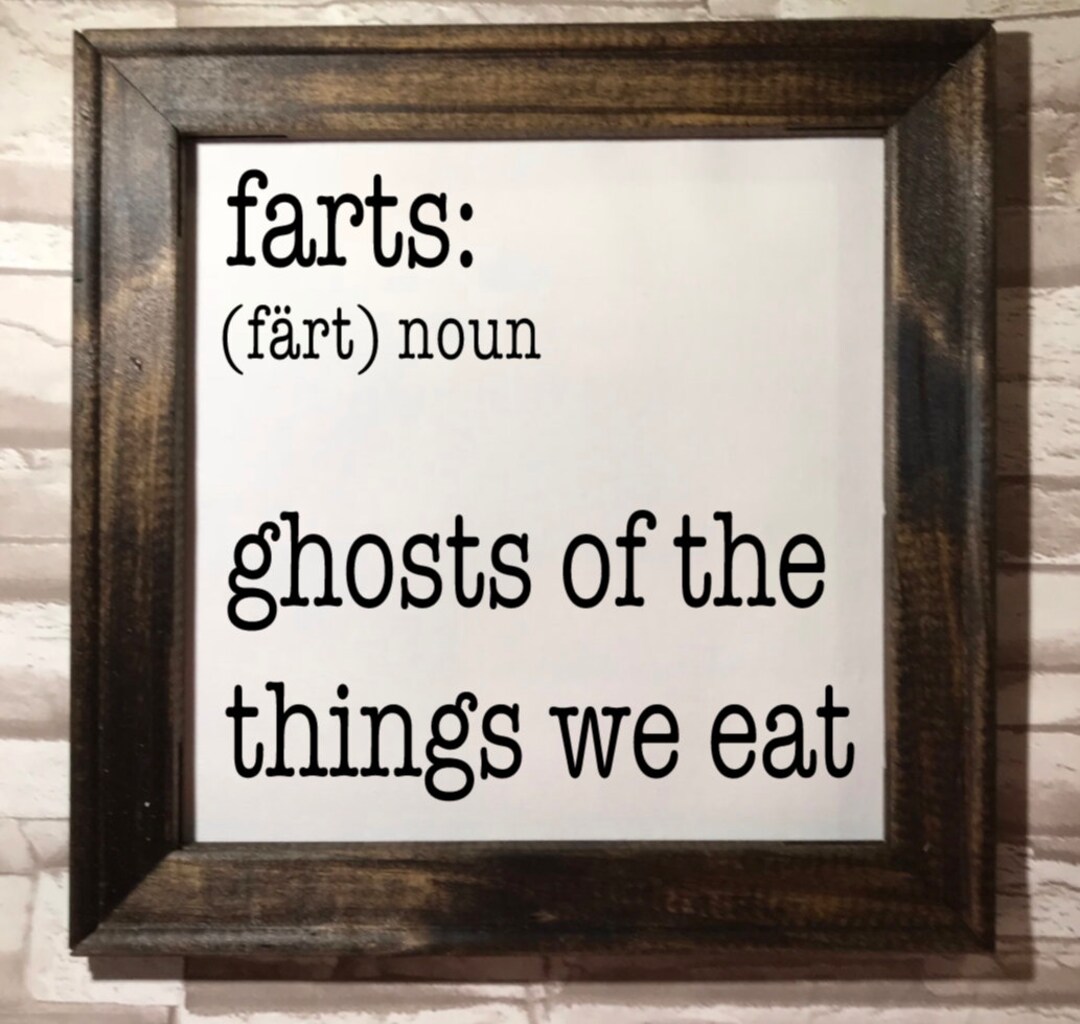 Farts Definition Ghosts of the Thing We Eat - Framed Canvas - Etsy