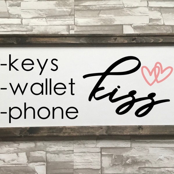 Keys Phone Wallet Sign - Etsy