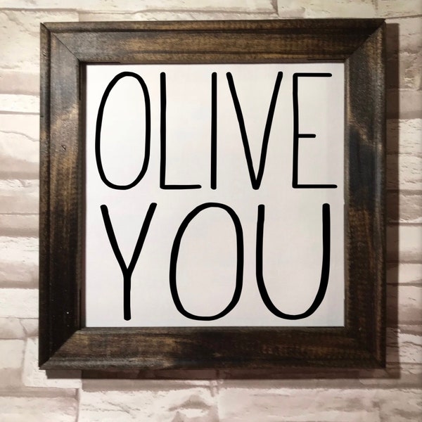 Olive You Sign - Etsy