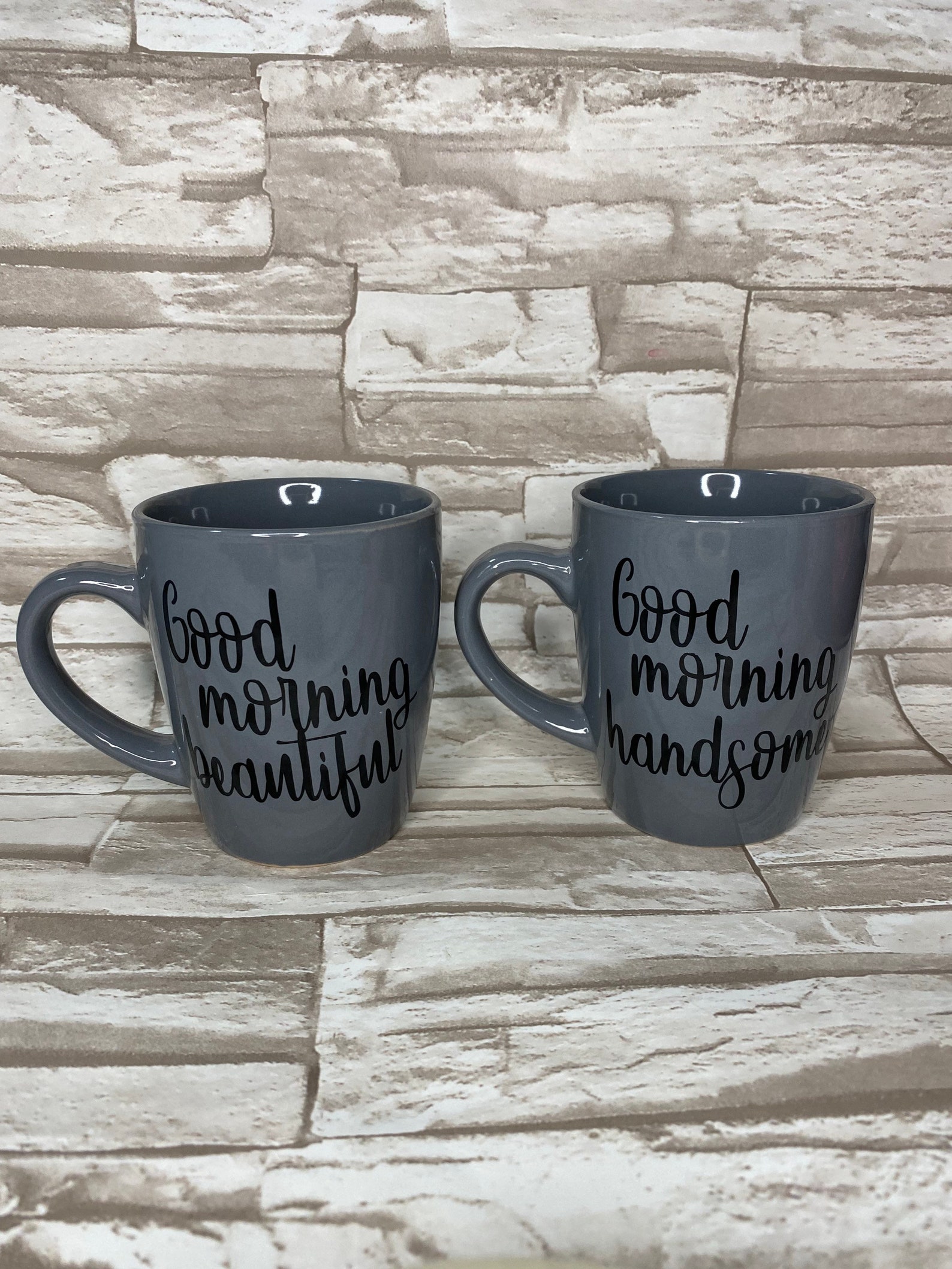 Good Morning Beautiful/handsome Coffee Cups - Etsy