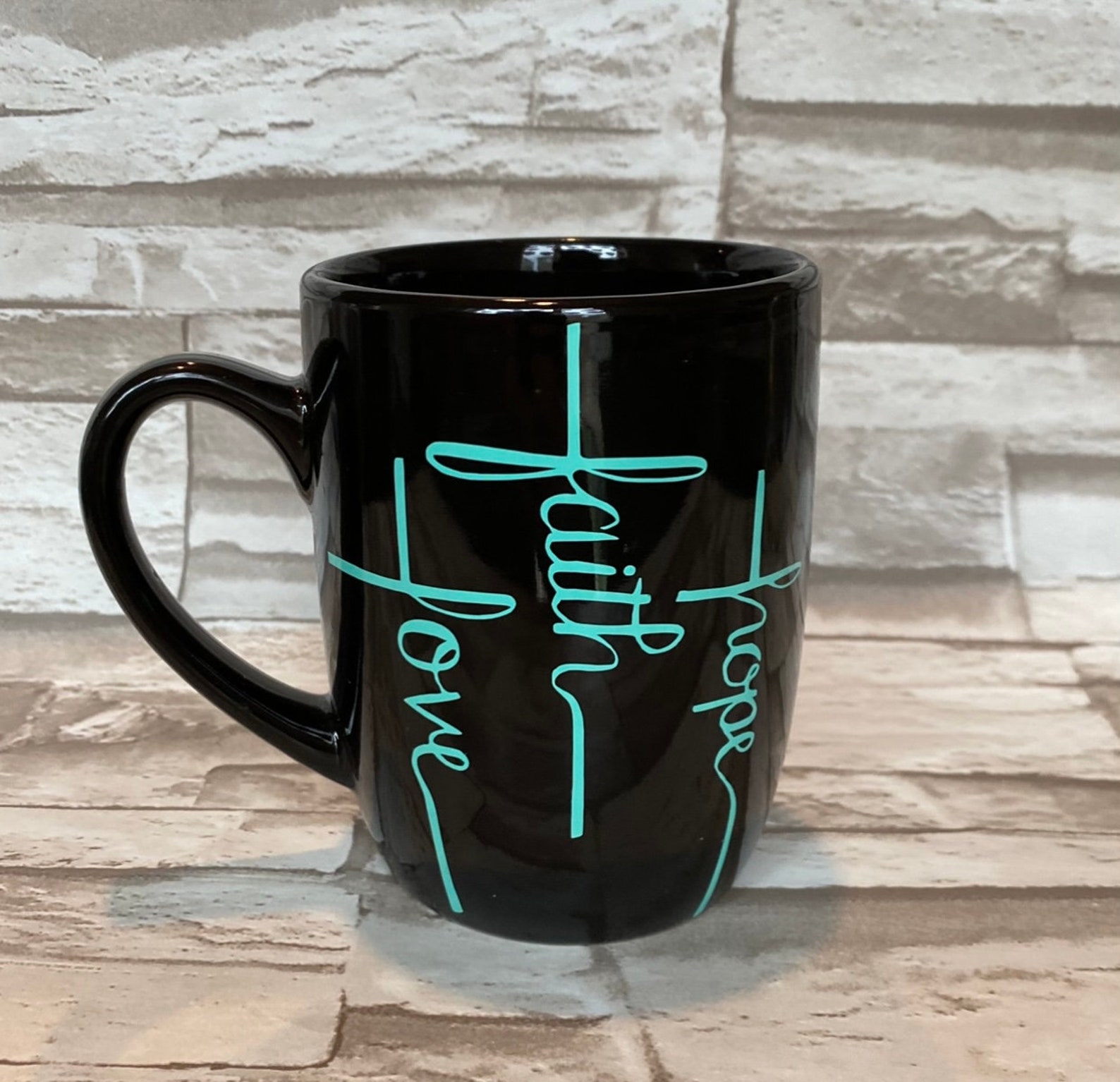 Love Faith Hope Religious Coffee Mug - Etsy