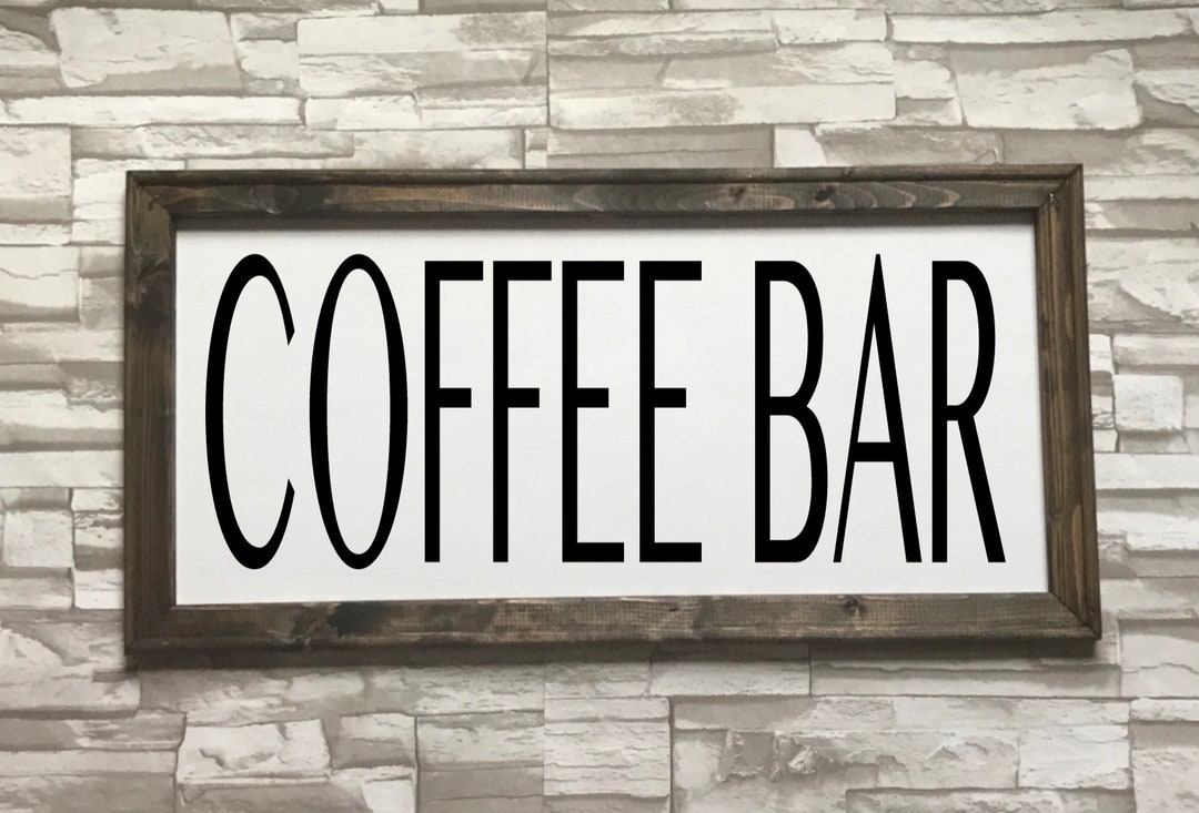 Coffee Bar Farmhouse Inspired Frame Canvas - Etsy