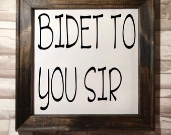 Bidet Bathroom Sign - Etsy