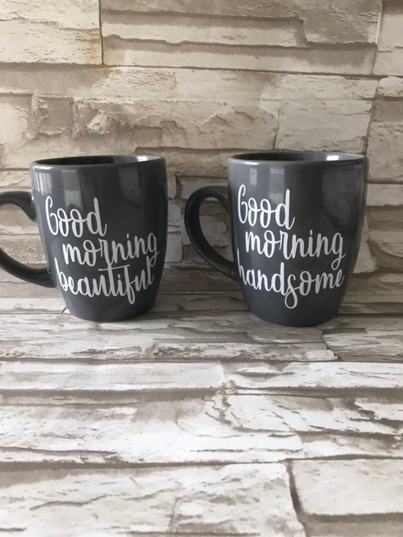 Good Morning Beautiful/handsome Coffee Cups | Etsy