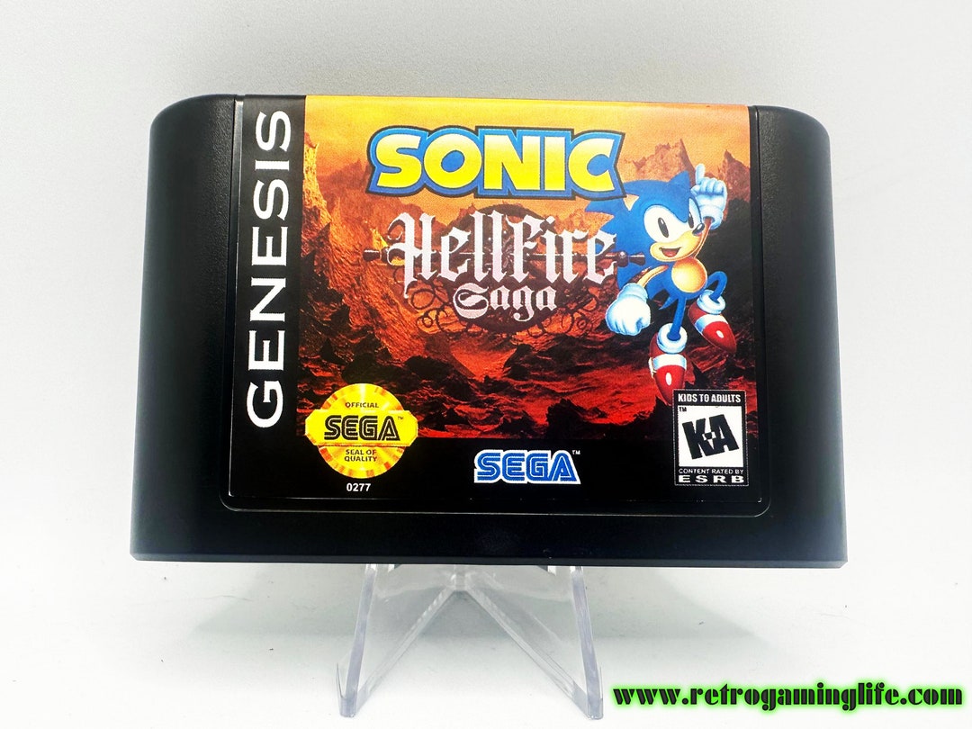 Sonic Hellfire Saga Sega Genesis Repro Video Game Cart - Etsy