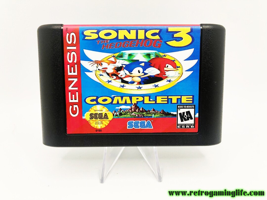 Buy Sonic 3 Complete Sega Genesis Game Cart Online in India - Etsy