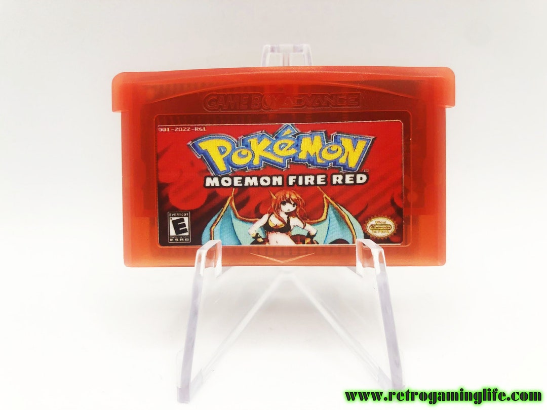 Moemon Fire Red Gameboy Advance Game Cart Repro Active - Etsy