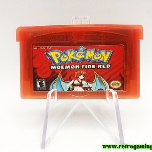 Moemon Fire Red Gameboy Advance Game Cart Repro Active - Etsy