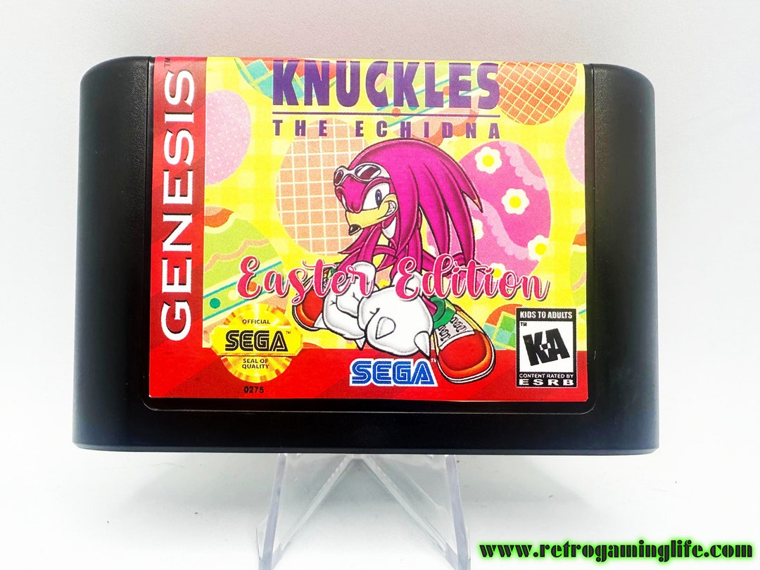 Knuckles the Echidna Easter Edition Sega Genesis Repro Video Game Cart ...