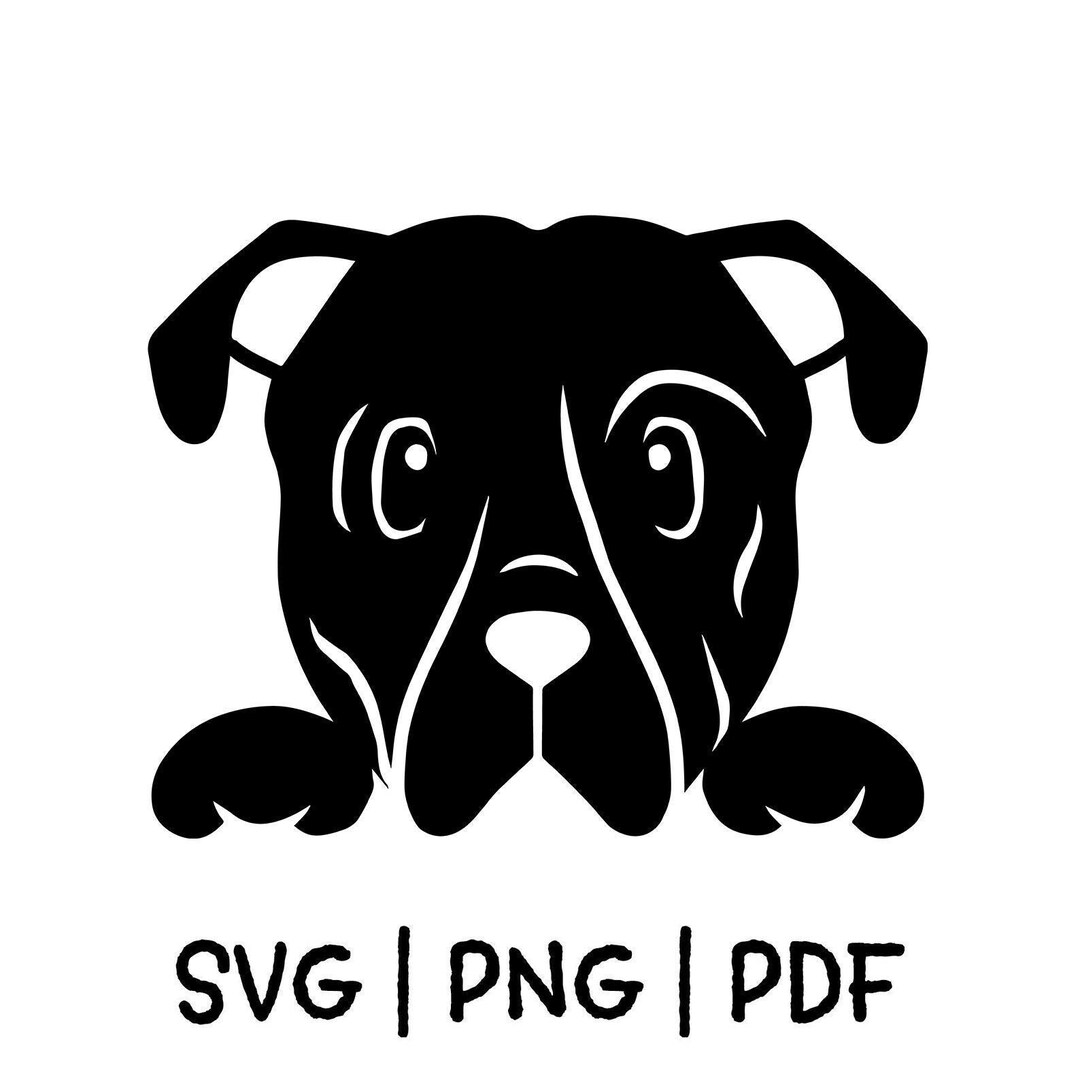Pitbull SVG Cut File, PNG, PDF, Cute Dog Cutting File, Cricut ...