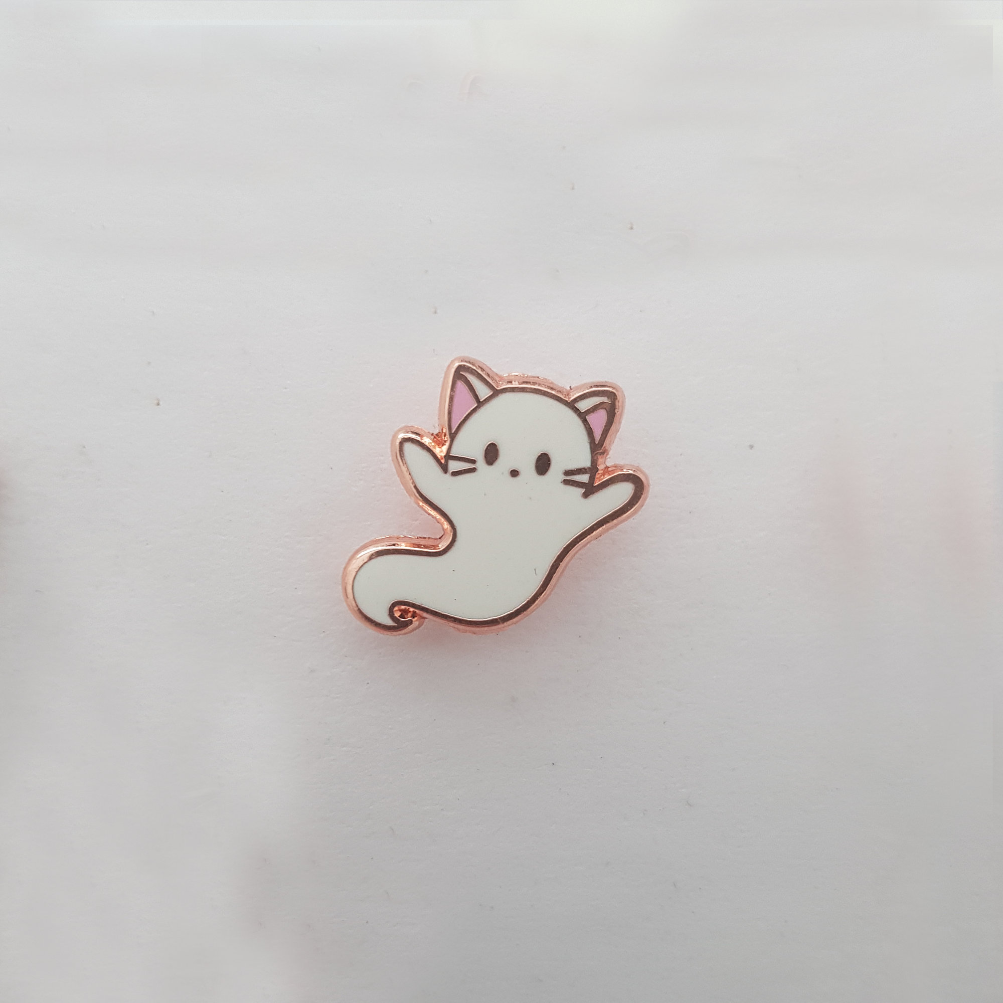 Ghost Kitty Tiny Enamel Pin halloween Cat Lapel Pin Hard | Etsy