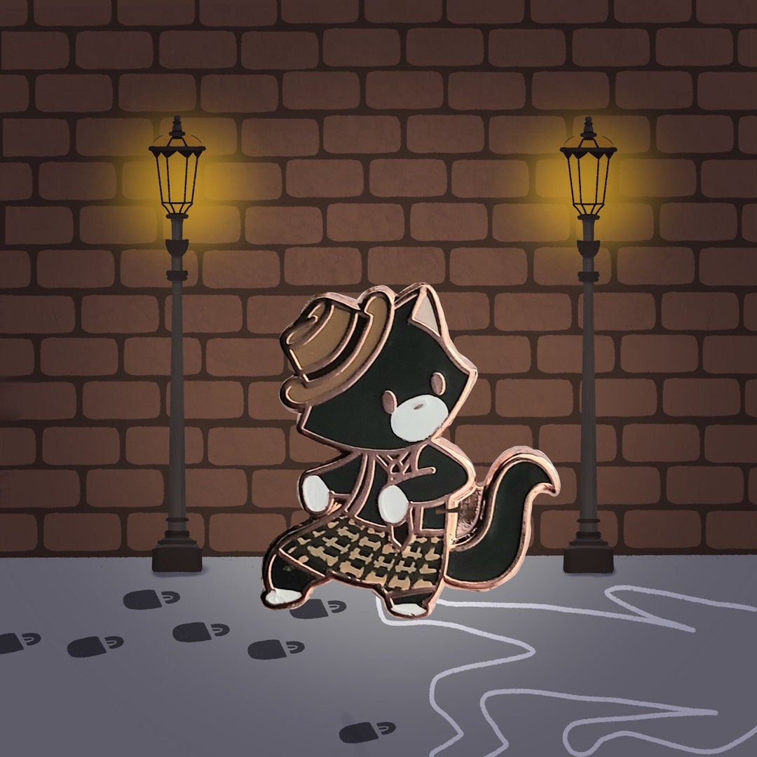 Detective Kit Enamel Pin, Sneaky Tiptoe - Etsy