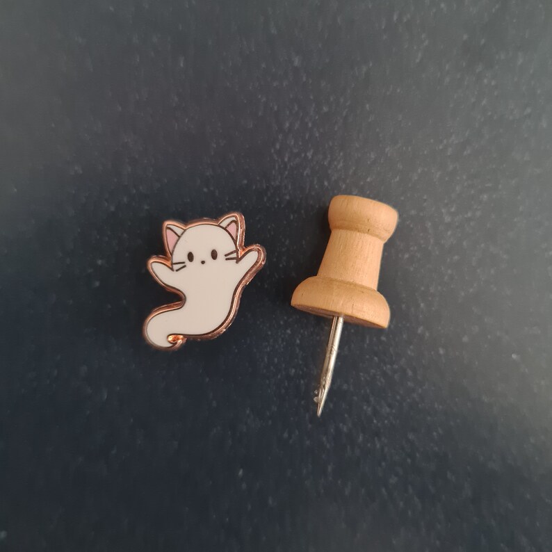 Ghost Kitties Set A Set of 4 Tiny Enamel Pins Mini Pin Set | Etsy