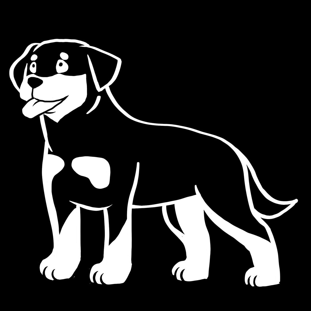 Rottweiler Standing (reverse) - Dog Decal - Etsy