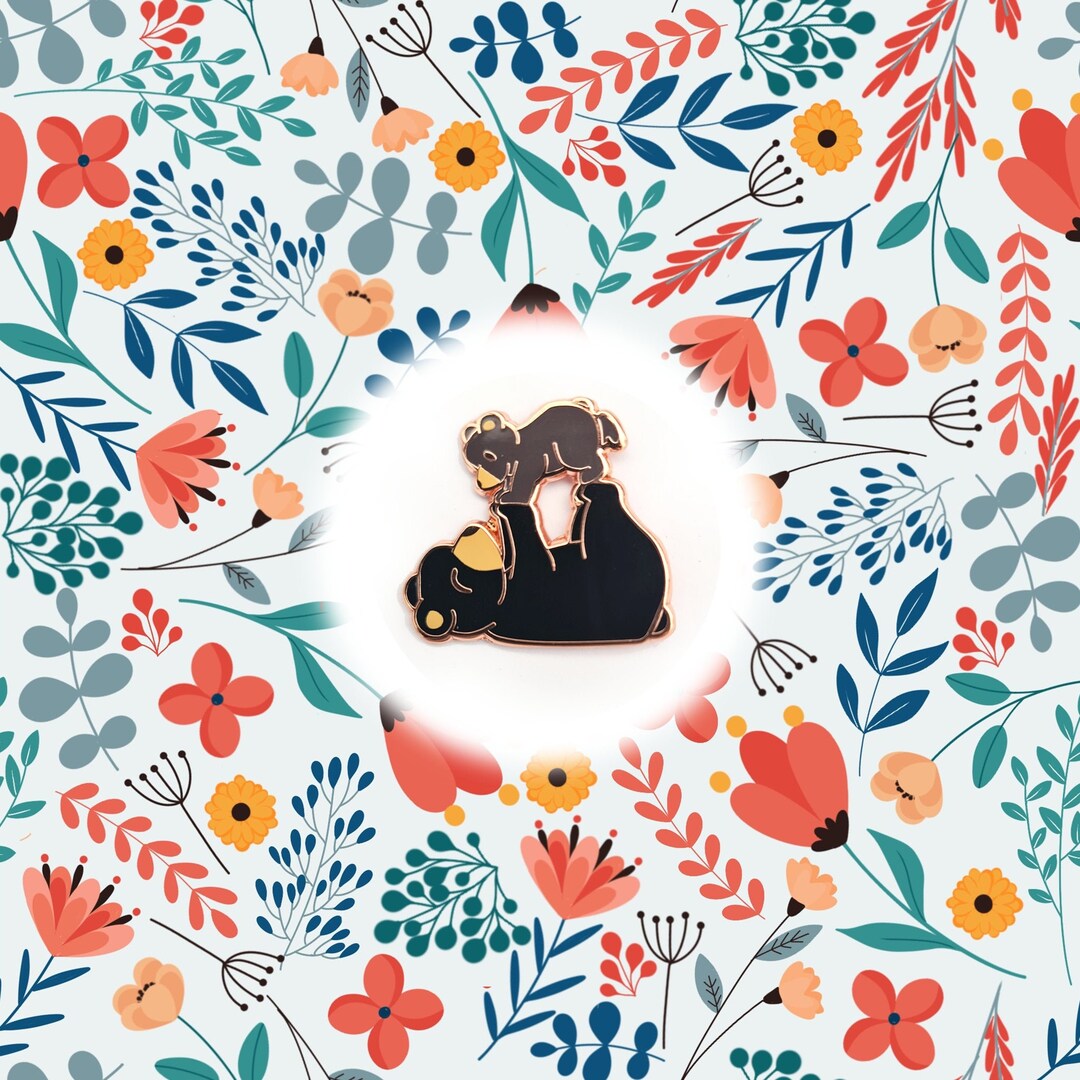 Mama Bear and Baby Bear, Playing Small Enamel Pin, Mothers Day Gift - Etsy