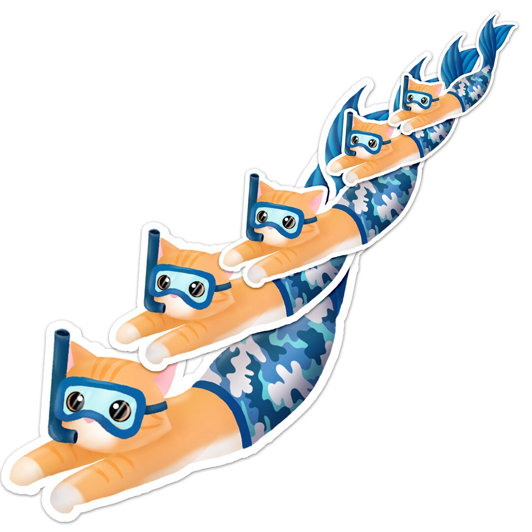 Purrman Reecie Purrmaid of the Month May 2022 ginger Tabby - Etsy