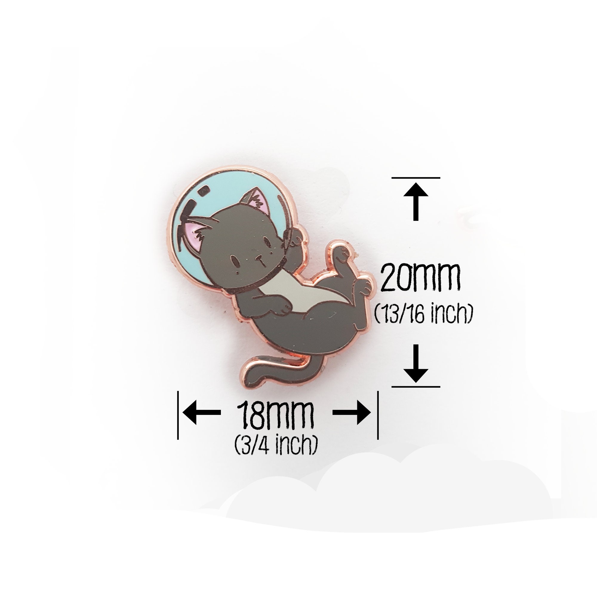 Space Kitty Small Enamel Pin cosmo Kitty Lapel Pin Kawaii - Etsy