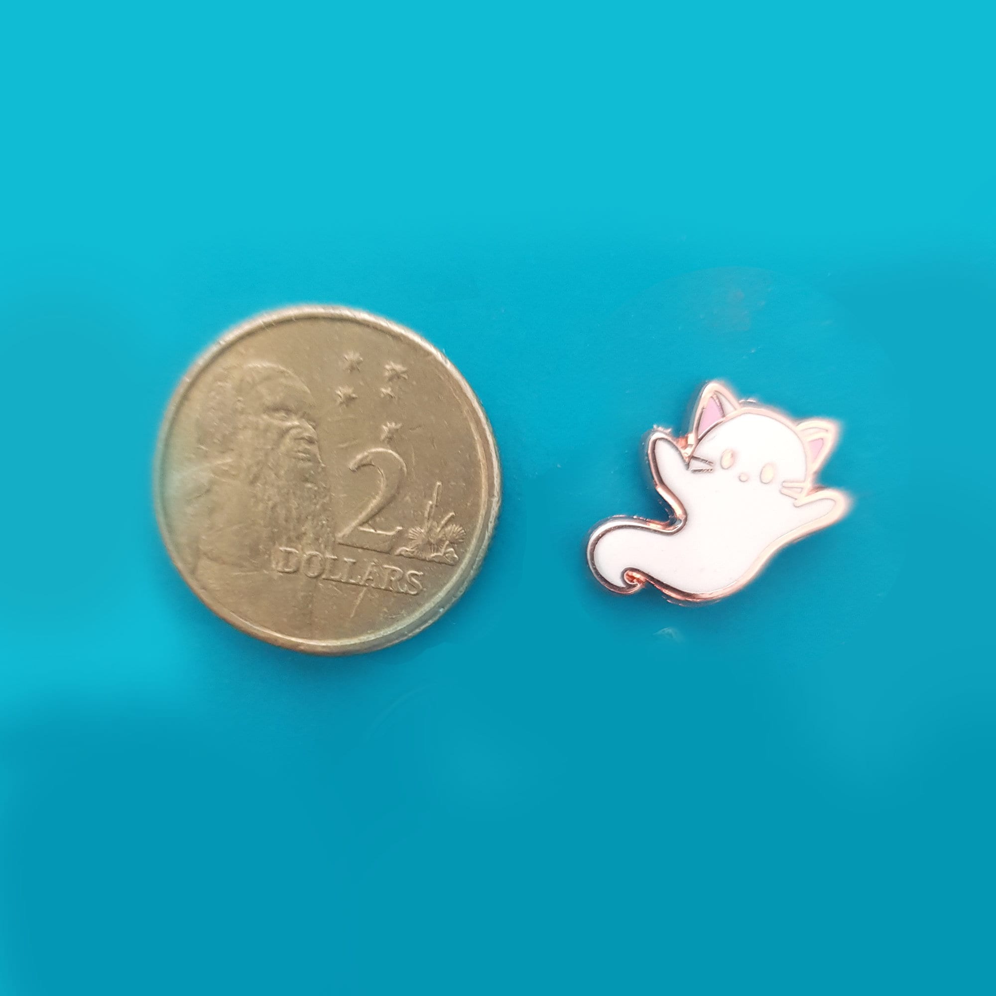 Ghost Kitty Tiny Enamel Pin halloween Cat Lapel Pin Hard | Etsy