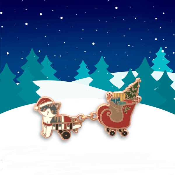 Christmas Enamel Pin - Etsy