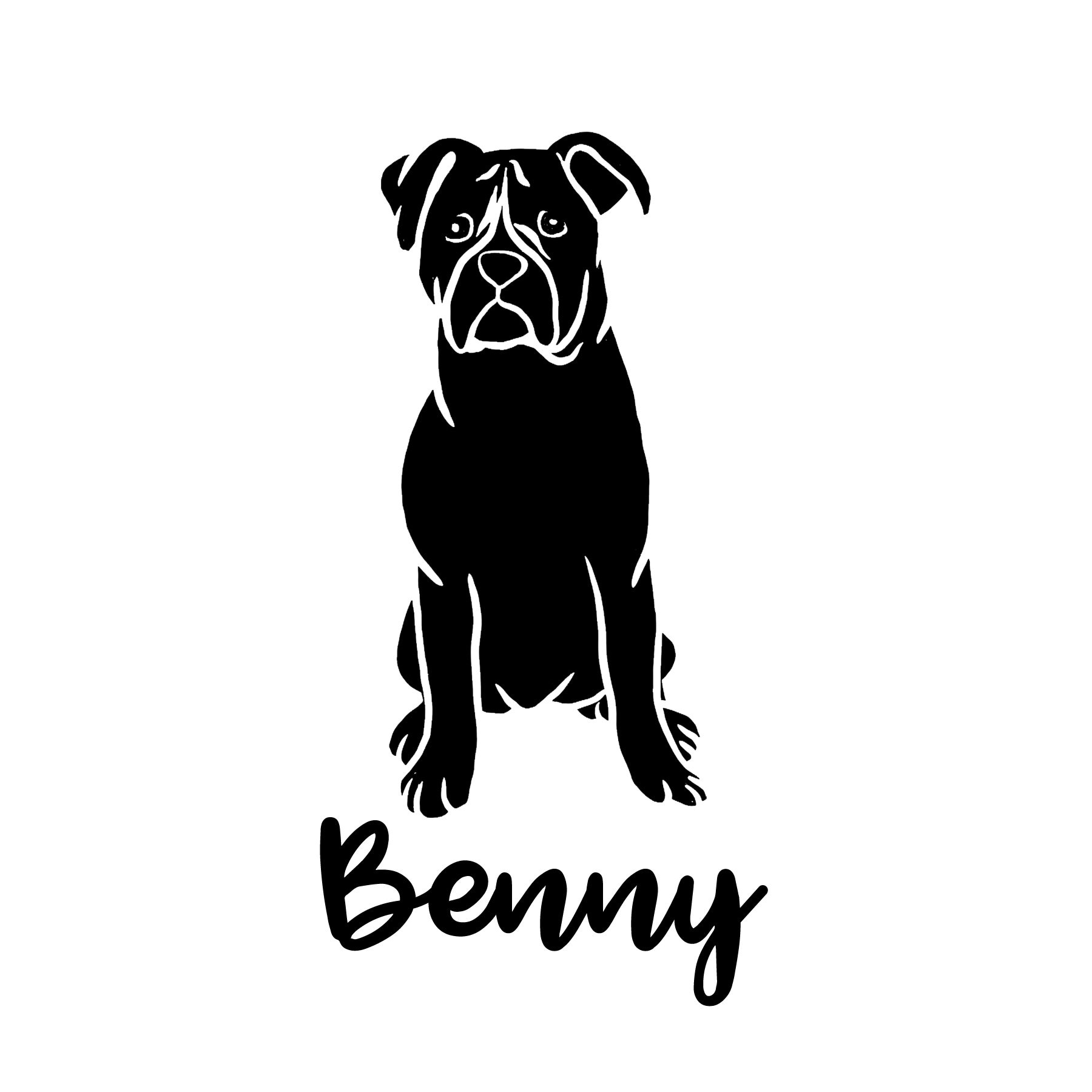 American Bulldog - Personalised Decal - Etsy