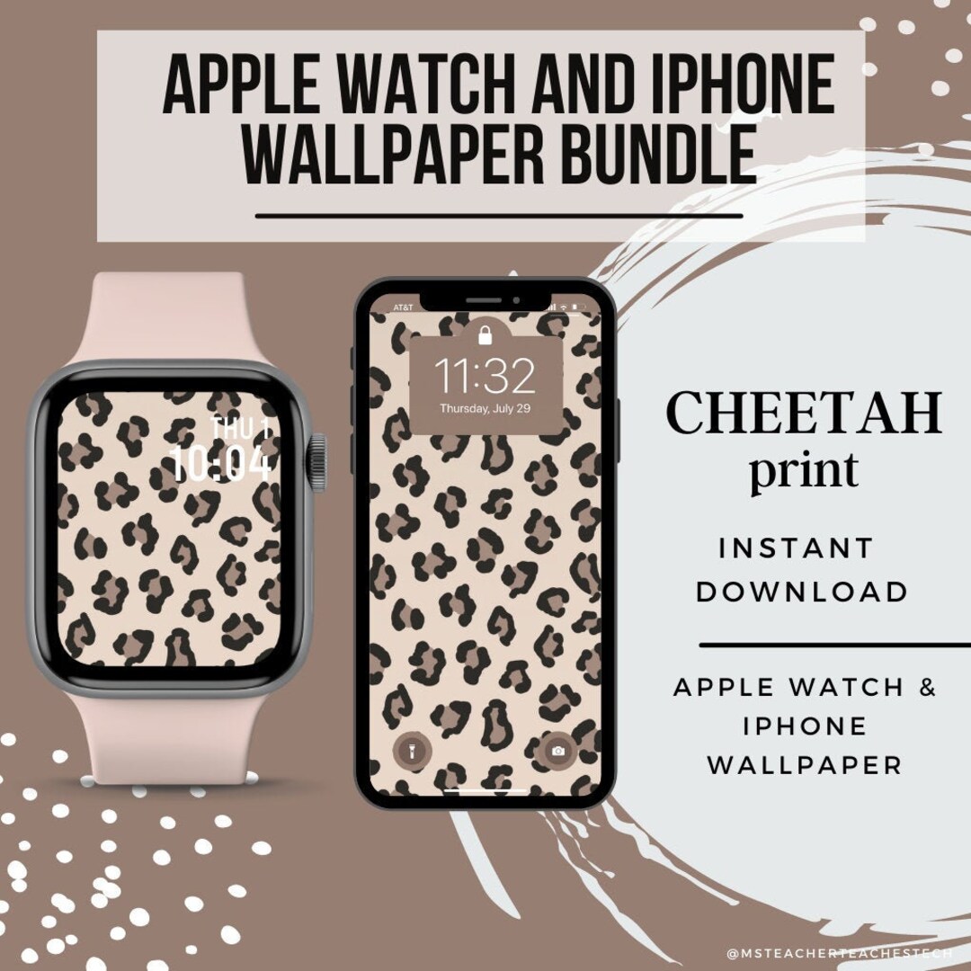 Apple Watch + iPhone CHEETAH (lesson Plan) Wallpapers - Etsy