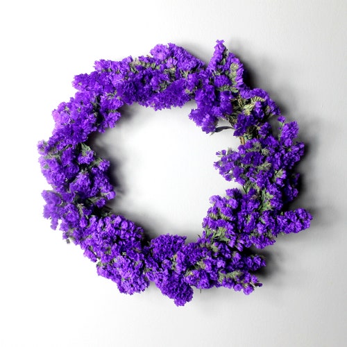 BESTSELLER Natural Dried Flower Statice Wreath - Etsy