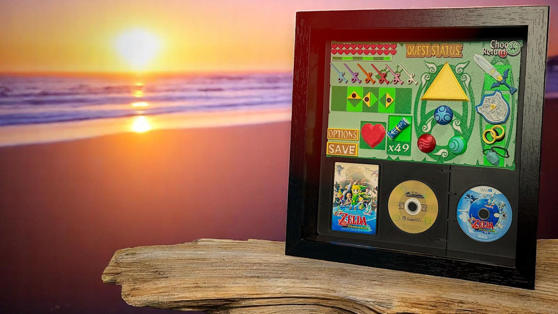 Legend of Zelda: Wind Waker - 3D Inventory Screen Display | Collector’s ...