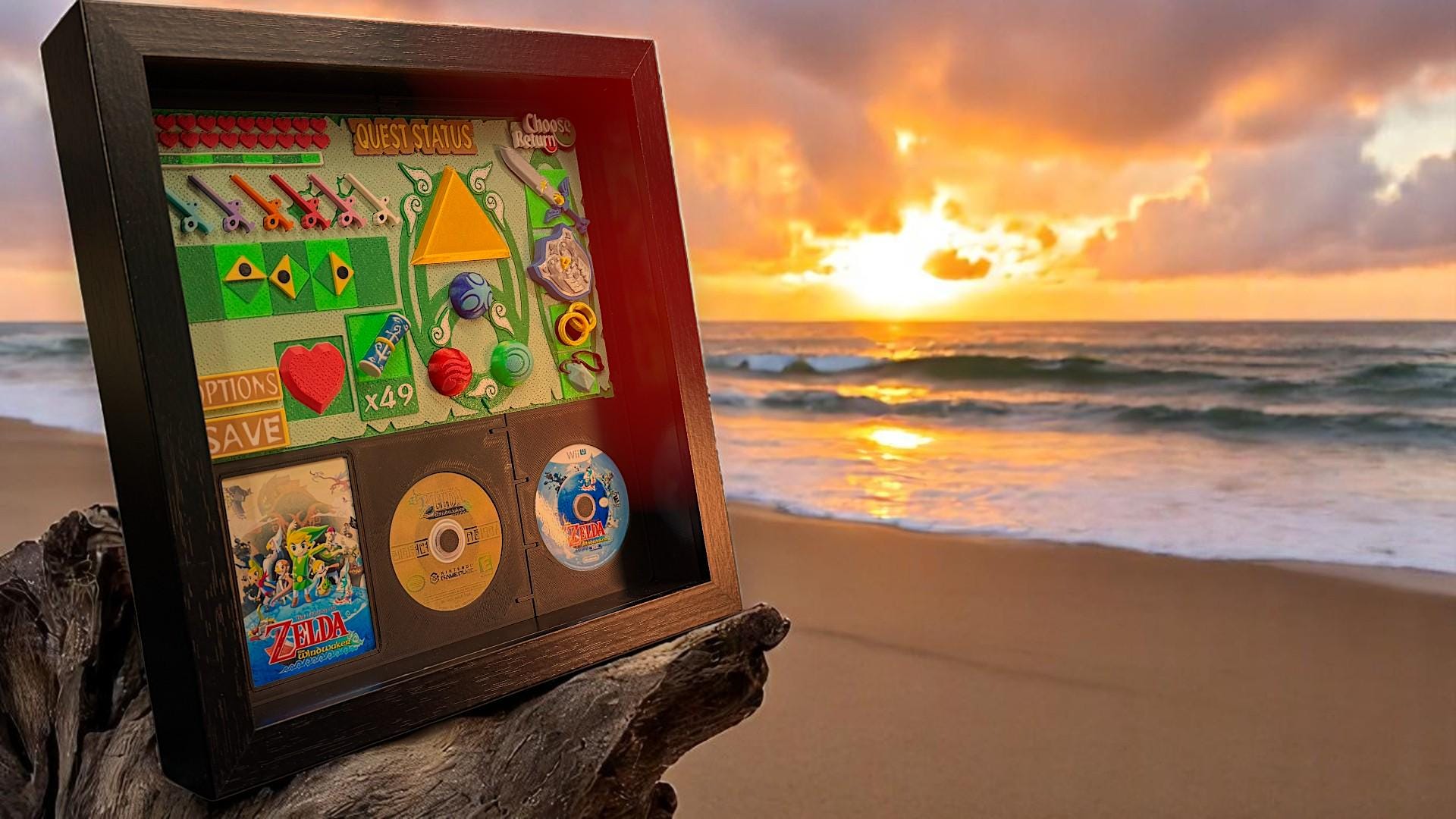 Legend of Zelda: Wind Waker - 3D Inventory Screen Display | Collector’s ...