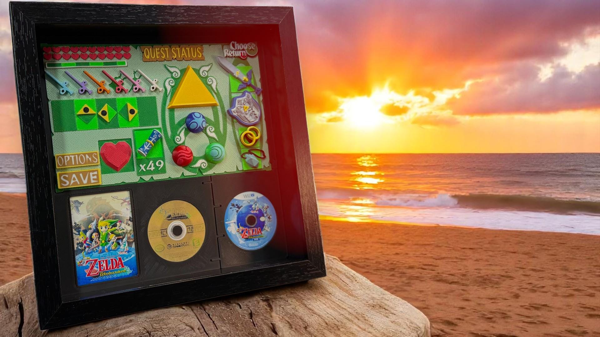Legend of Zelda: Wind Waker - 3D Inventory Screen Display | Collector’s ...