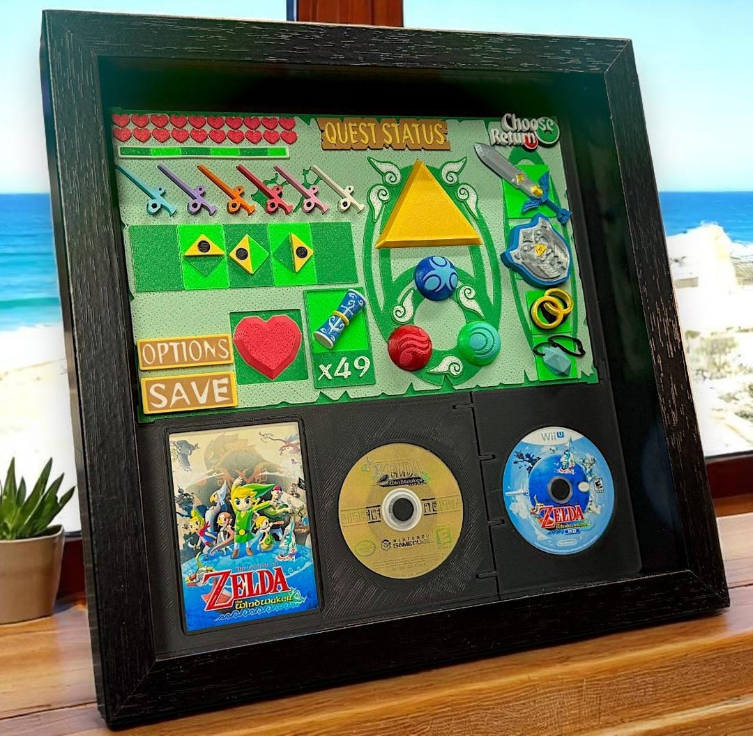 Legend of Zelda: Wind Waker - 3D Inventory Screen Display | Collector’s ...
