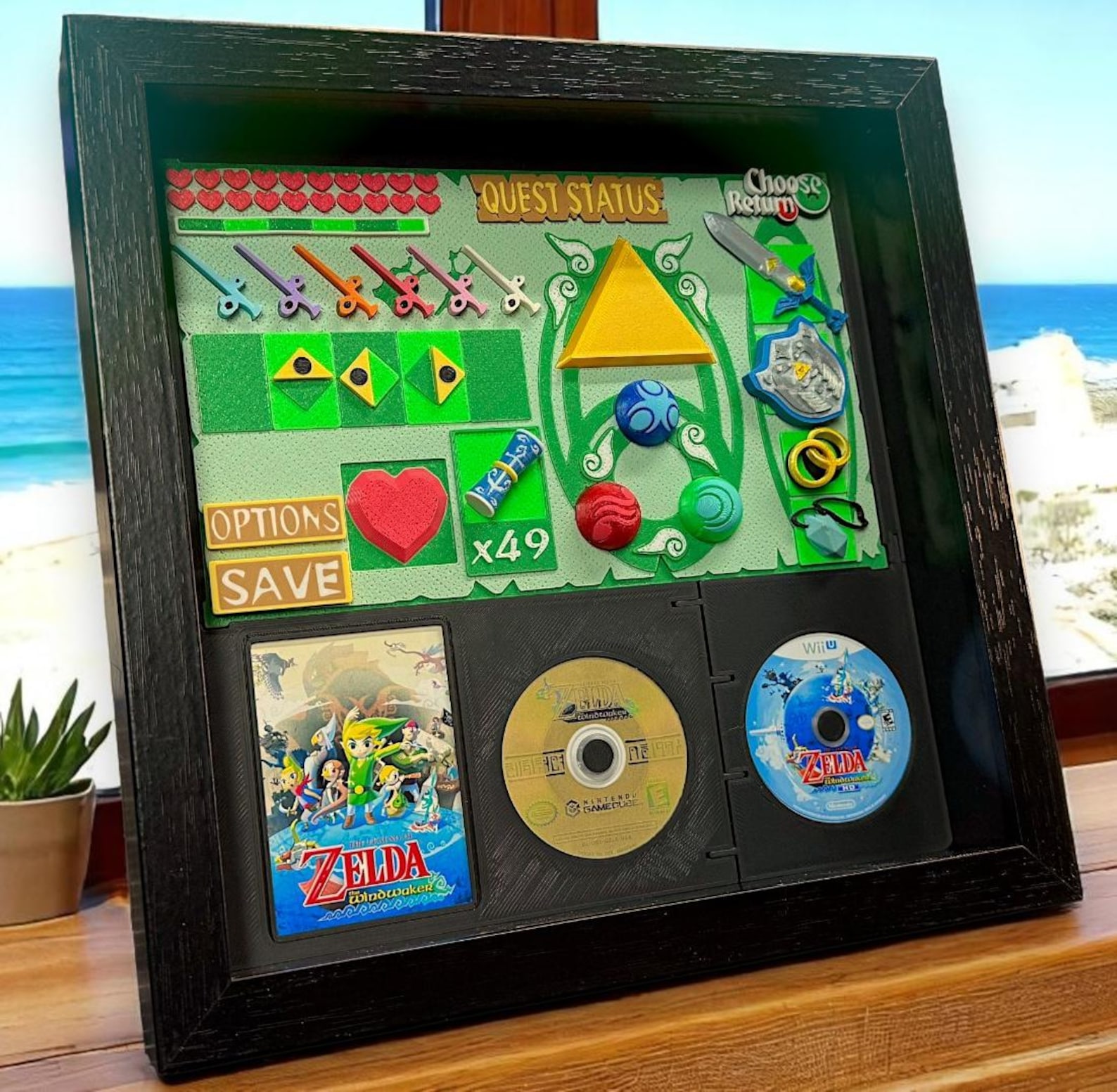 Legend of Zelda: Wind Waker - 3D Inventory Screen Display | Collector’s ...