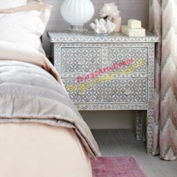 Bone Inlay Nightstand - Etsy