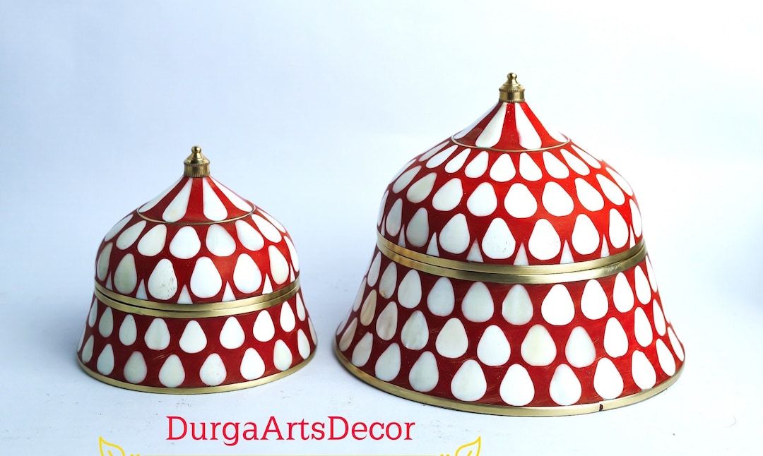 Bone Inlay Designer Handmade Red Box / Suri Box/set of 3 Boxes - Etsy