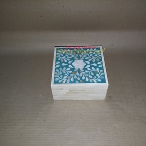 Turquoise Bone Inlay & Mother of Pearl Designer Box - Etsy